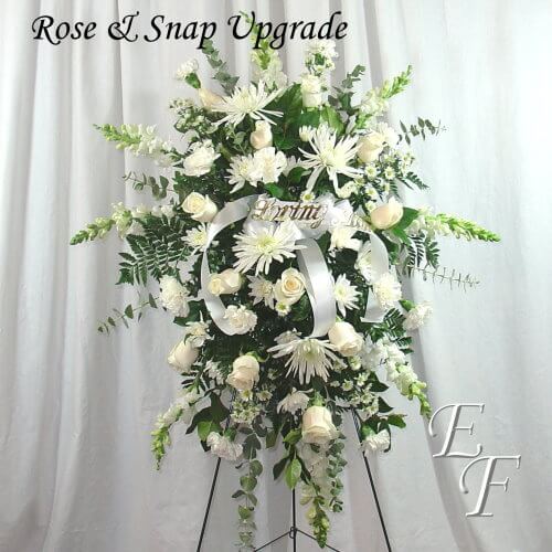 White Garden Standing Spray EF 203-1 - Essex Florist