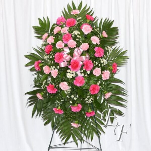 Carnation Sympathy Standing Spray EF-200-1 - Essex Florist